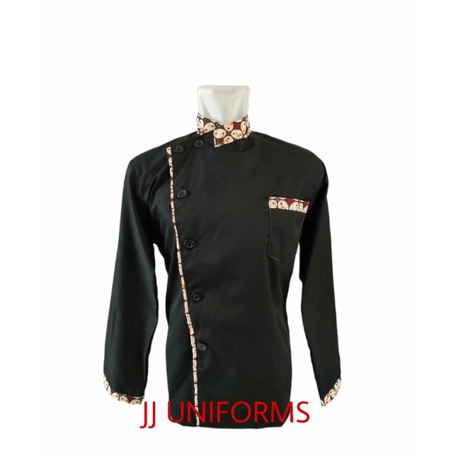 Jual Baju chef hitam 025- Seragam Koki - Seragam Chef - Baju waiters ...