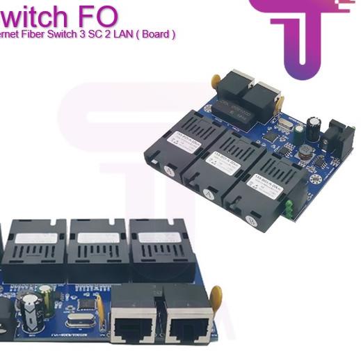Jual Media Converter Ethernet Fiber Switch 3 Port FO 2 Port LAN / 3 FO 2 LAN / 3 SC 2 Rj45 ...