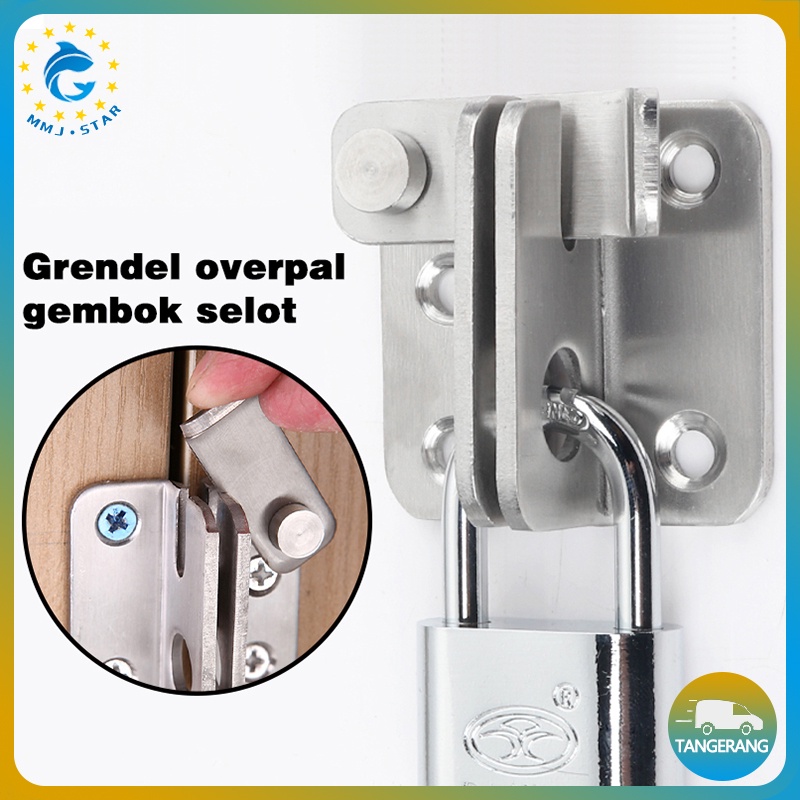 Jual 【Stainless Steel】Grendel Pintu Geser/Cantolan Gembok Kunci Pengait ...
