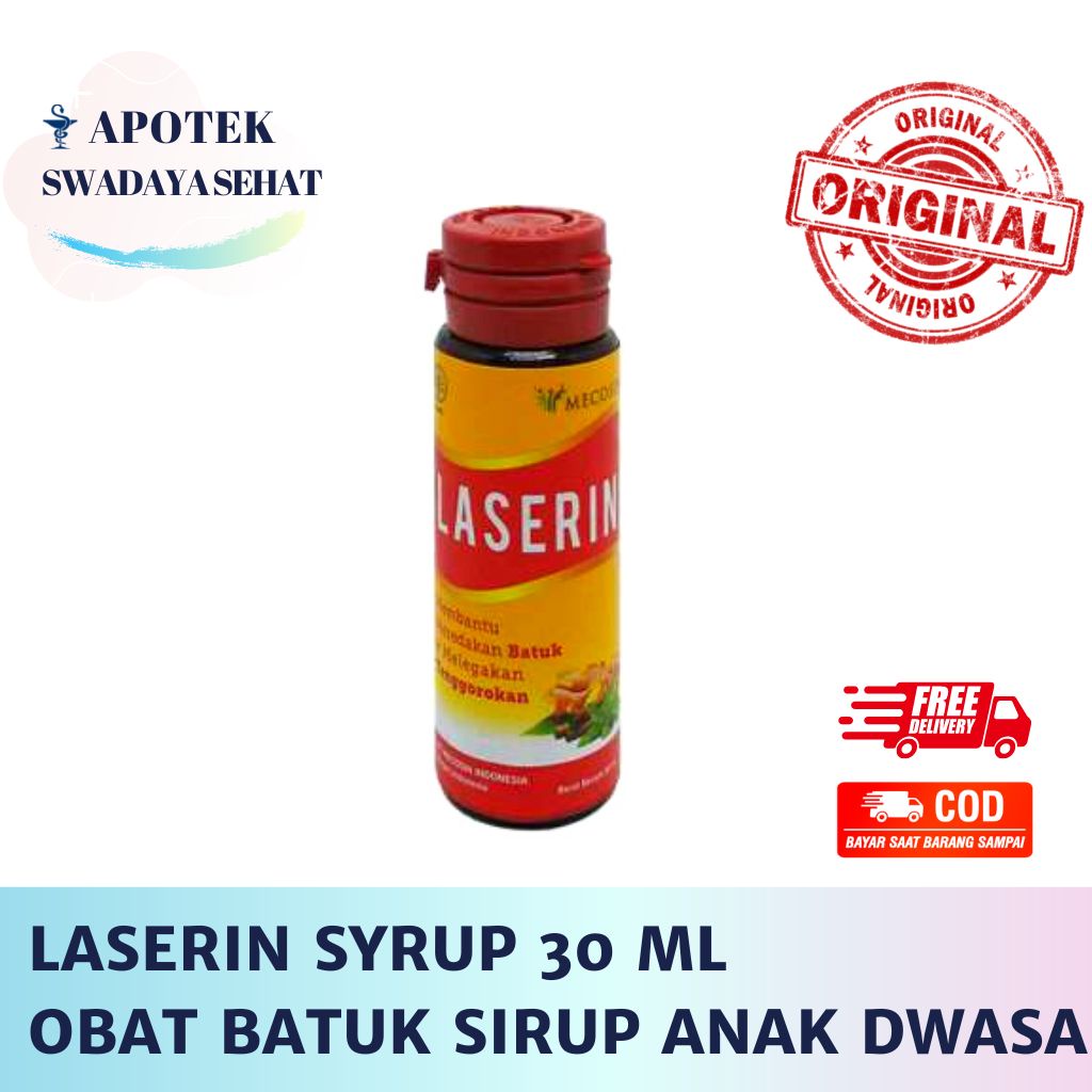 Jual LASERIN Sirup Batuk 30 ML Syrup Cough Sakit Tenggorokan Anak ...