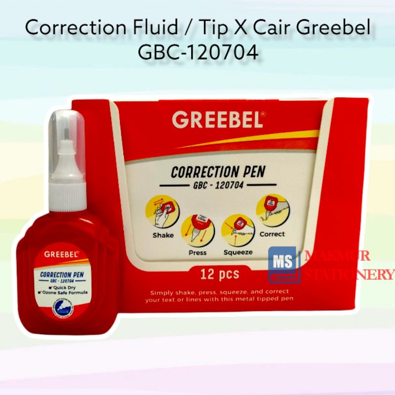 Jual Correction Fluid / Tip X Cair GREEBEL GBC-120704 | Shopee Indonesia
