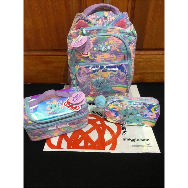 Jual smiggle kitty faraway/smiggle cat original/tas ransel anak ...