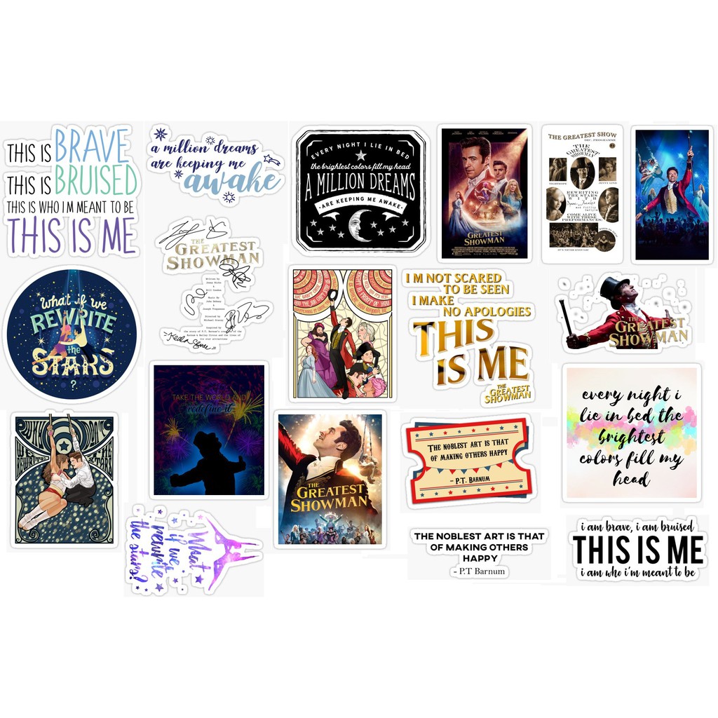 Jual The greatest showman sticker pack | Shopee Indonesia