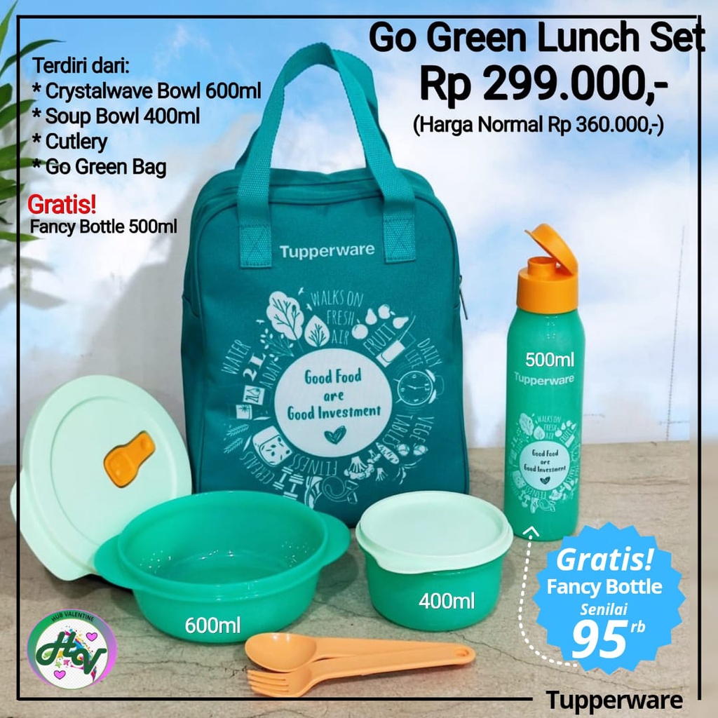 Jual Tupperware Go Green Lunch Set | Shopee Indonesia