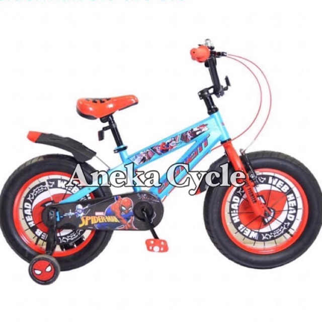 Jual Sepeda Anak BMX Element Spiderman 18 Sepeda Cowok Roda Empat ...