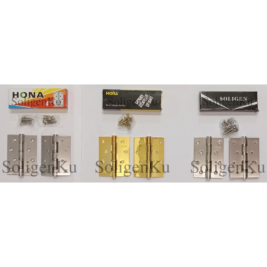 Jual Engsel Soligen 4 Inchi Engsel Pintu 1 pasang Engsel tebal Engsel ...