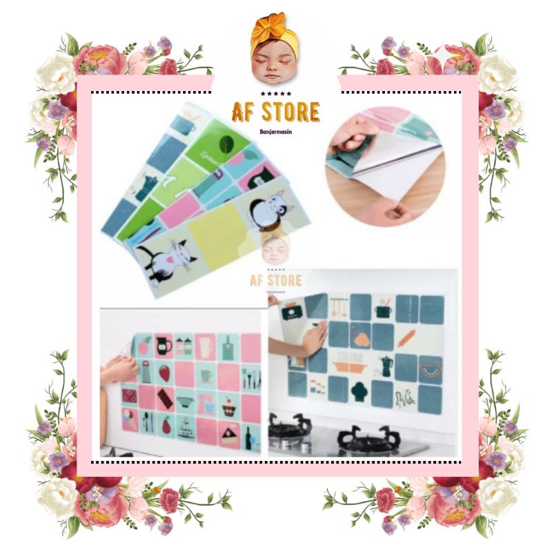 Jual Wall Sticker Dapur /Tempelan Stiker Dapur Karakter/ Wallpaper ...