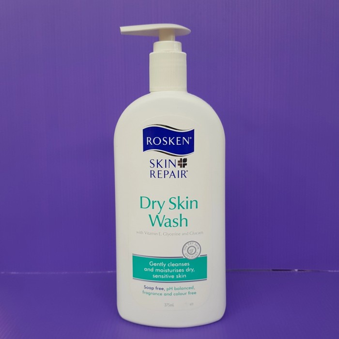 Jual Rosken Dry Skin Body Wash 375 ml fragrance free for sensitive skin ...