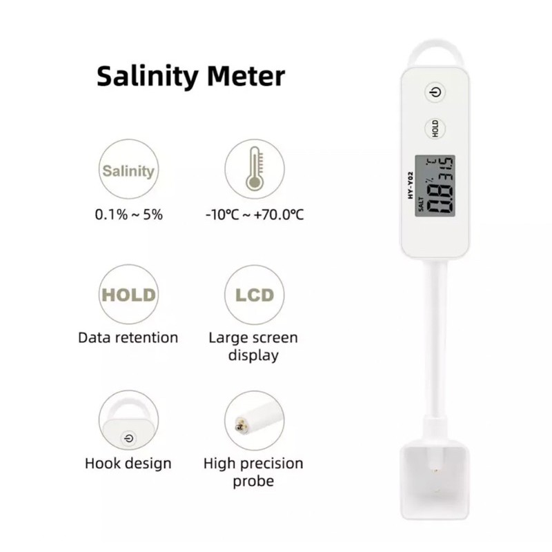 Jual HY-Y02 Salinity Meter Food Brine Salinity Kitchen Soup Cooked Food ...