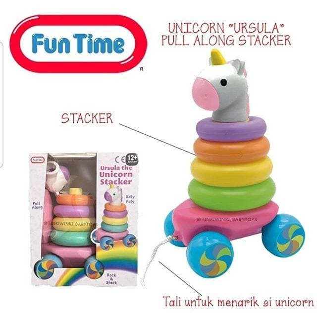 Jual Funtime Ursula The Unicorn Pull Along Stacker | Shopee Indonesia