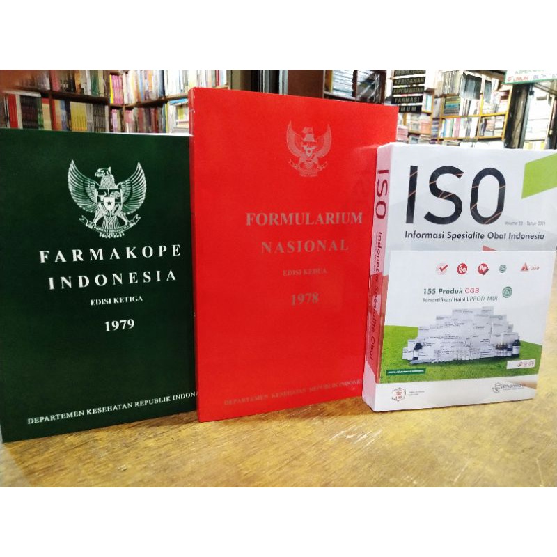 Jual BUKU PAKET FARMASI DASAR FARMAKOPE EDISI 3 ,ISO OBAT VOLUME 53 TAHUN 2021 DAN FORMULARIUM ...