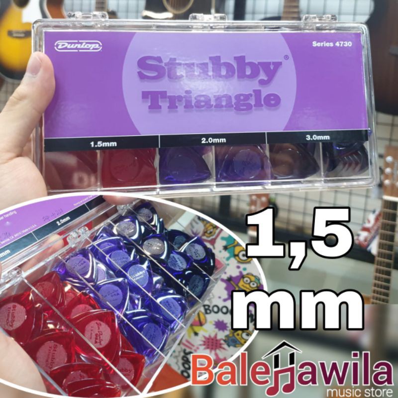 Jual Pick Guitar Pik Gitar DUNLOP 4730 STUBBY Triangle 1.50 mm , 2.0mm ...