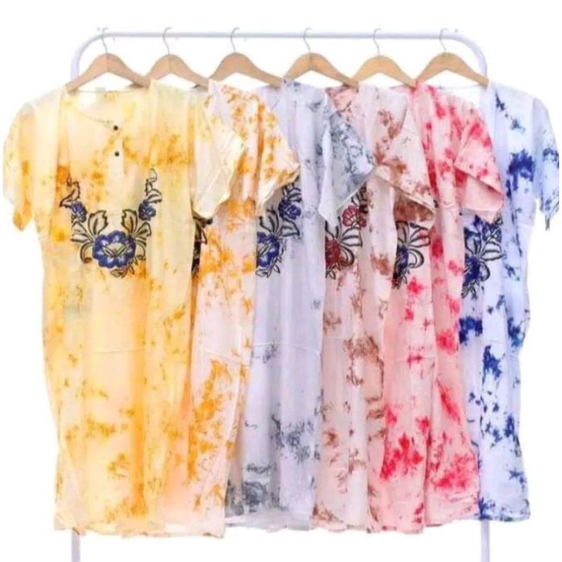 Jual Baju Daster tye die Motif bunga Khas Bali Baju Santai Baju Tidur ...
