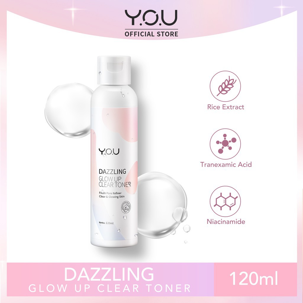 Jual YOU Dazzling Glow Up Clear Toner 120ml | Shopee Indonesia