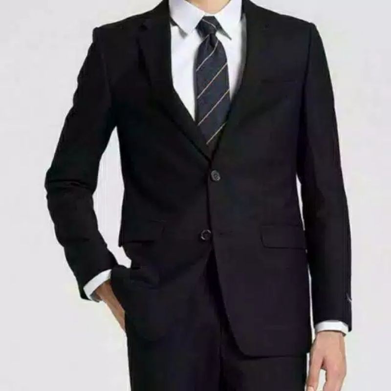 Jual Jas Blazer Hitam Polos, Jas Pernikahan, Jas Kuliahan | Shopee ...