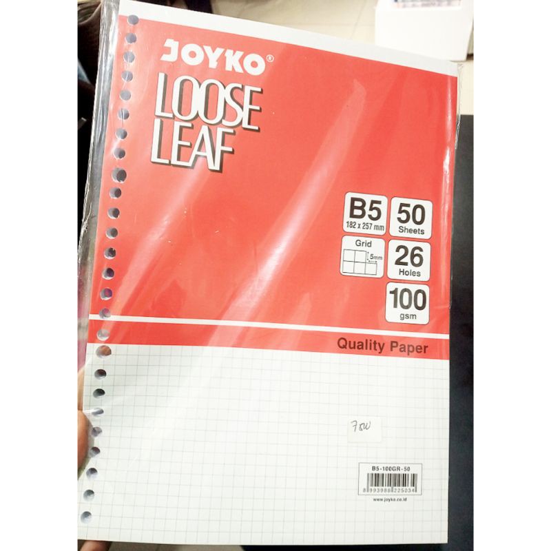 Jual Joyko Loose Leaf B5 Strimin(Kotak Kotak) | Shopee Indonesia