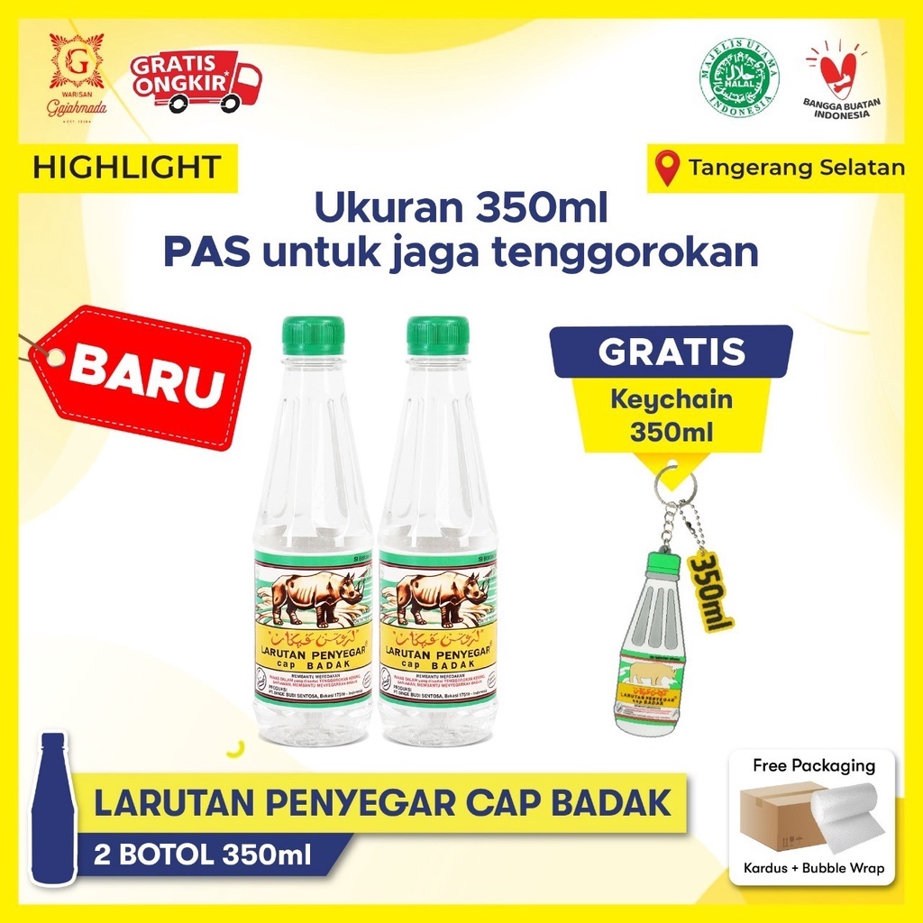 Jual Larutan Cap Badak Botol 350ml | BONUS Gantungan Kunci Exclusive | Shopee Indonesia