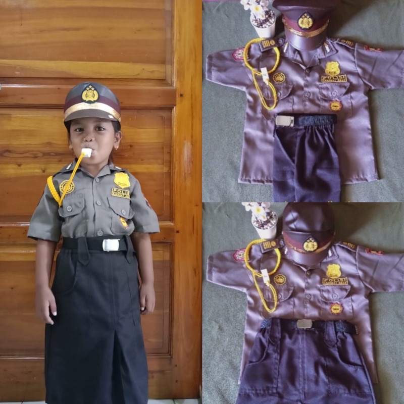 Jual BAJU SERAGAM POLISI ANAK/ POCIL/ BAJU POLISI ANAK KECIL/ SERAGAM ...