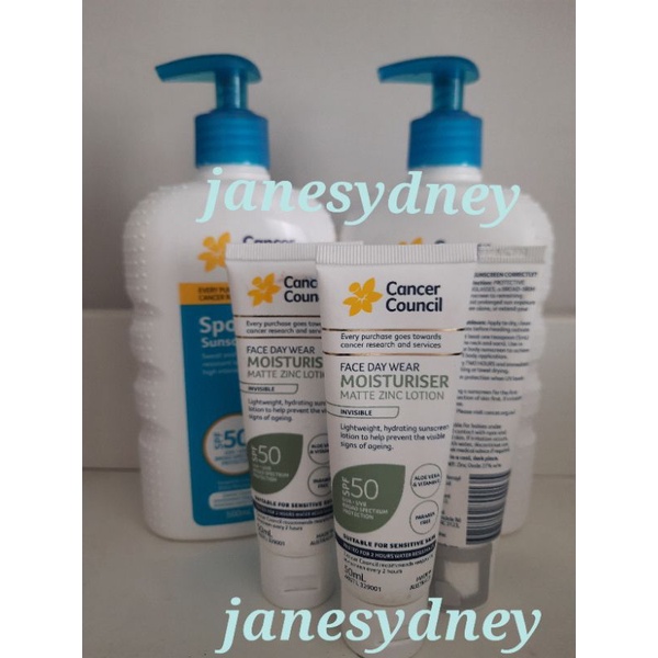 Jual Cancer Council SPF 50 FACE DAY WEAR MOISTURISER MATTE ZINC LOTION ...