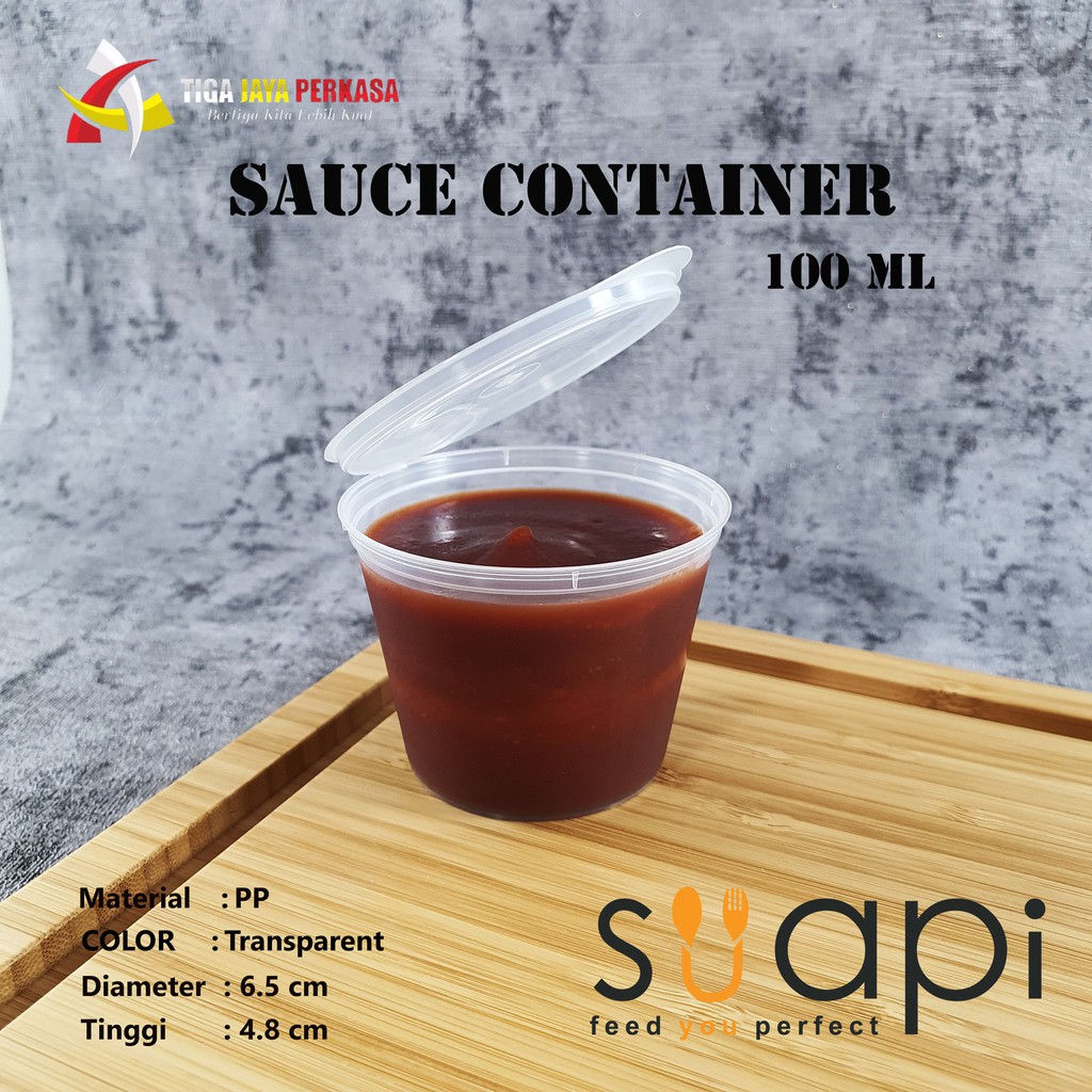 Jual Sauce Container 100 ml SUAPI / Cup Sambal / Cup Saos 100ml ...
