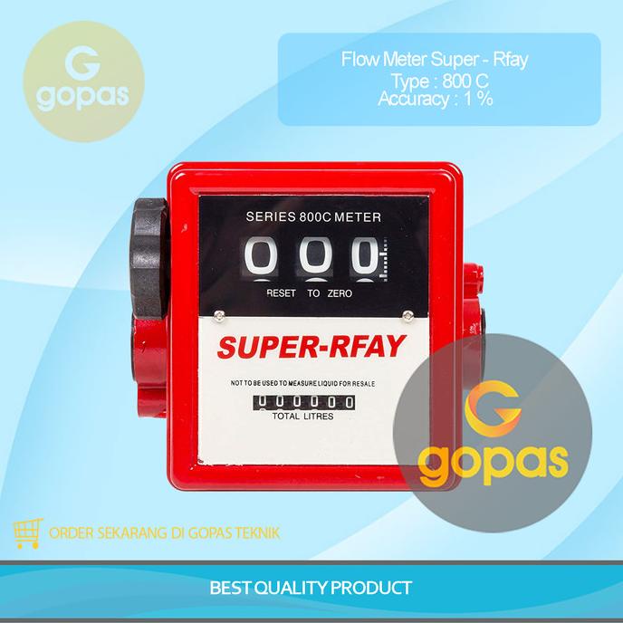 Jual Flow Meter Super-Rfay 800C/ Flow Meter Solar 3 Digit 1 Inch ...
