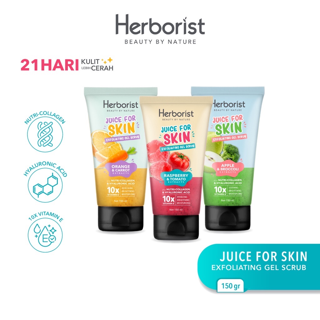 Jual Herborist Juice For Skin Exfoliating Gel Scrub 150ml | Shopee Indonesia