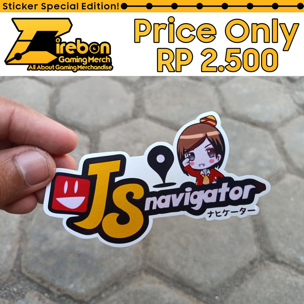 Jual Sticker Stiker JS Navigator Purple Smile | Shopee Indonesia