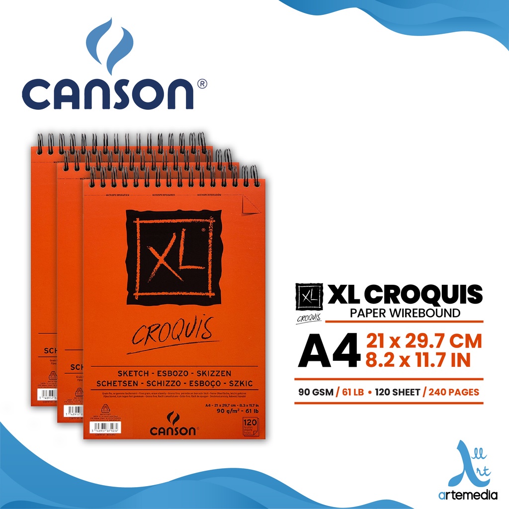 Jual Canson XL Croquis Paper A4 Sketchbook Wirebound Buku Sketsa Gambar ...