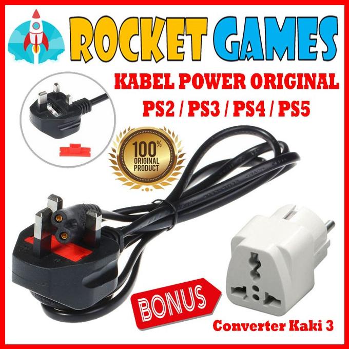 Jual Kabel Power Ps2 / Ps3 / Ps4 Original Mesin | Shopee Indonesia