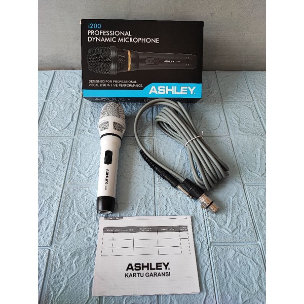 Jual Mic Dynamic Kabel Ashley i200 i 200 Original Mik Vokal Kabel i-200 ...