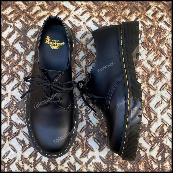 Jual Dr Martens 1461 Bex Black Smooth 3 Eye Docmart | Shopee Indonesia