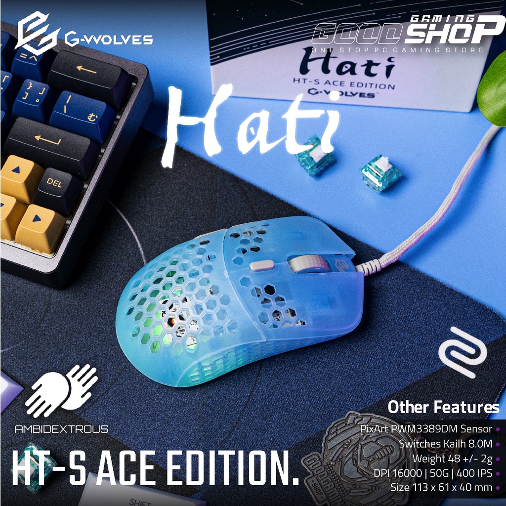 Jual Gwolves Hati HT-S ACE Edition Wired - Gaming Mouse | Shopee Indonesia