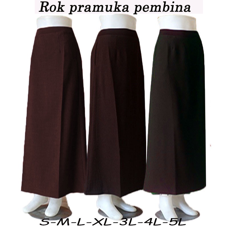 Jual Rok pramuka pembina model A line / rok coklat tua pramuka | Shopee ...