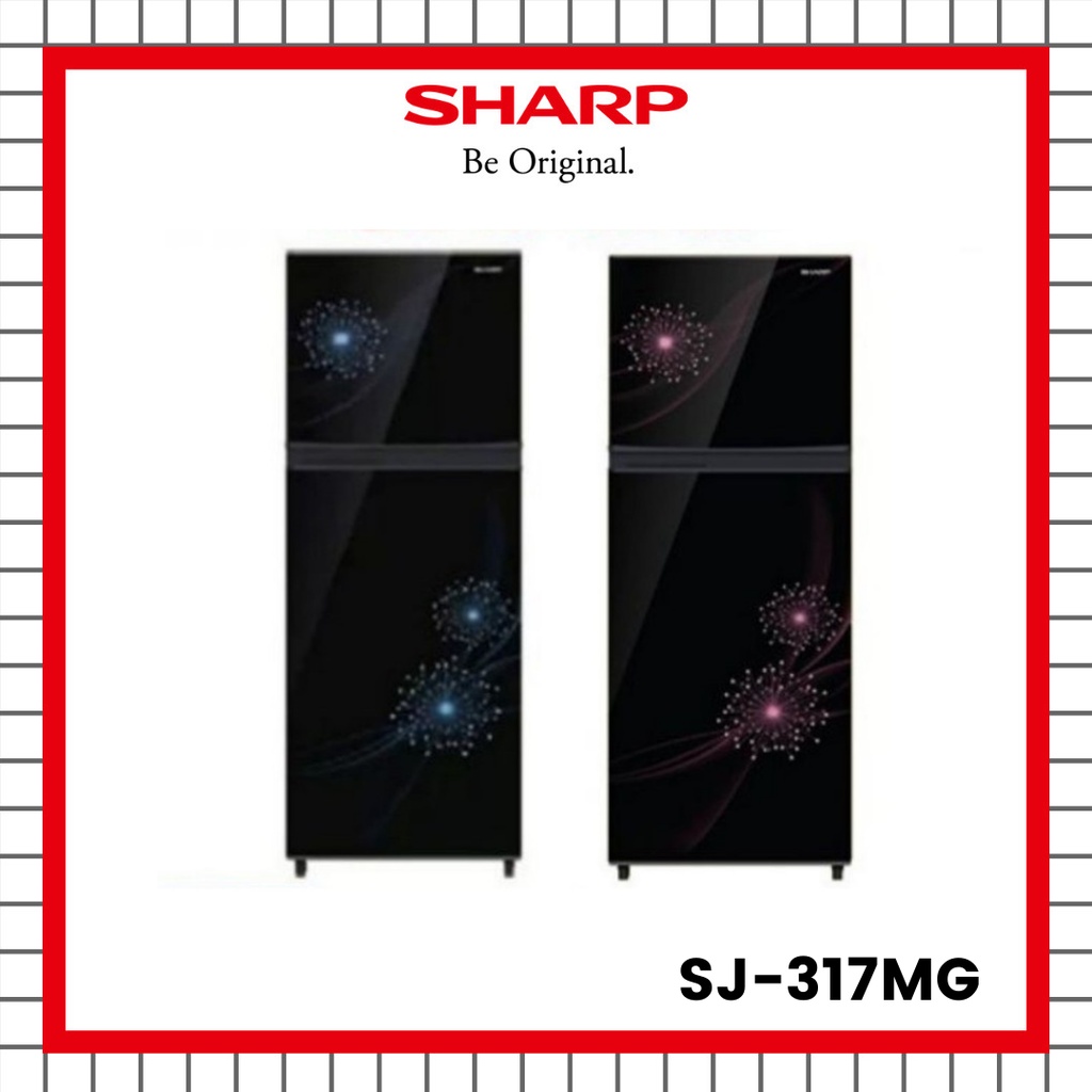 Jual LEMARI ES SHARP 2 PINTU SJ-317MG-DB/DP / KULKAS SHARP 2 PINTU SJ ...