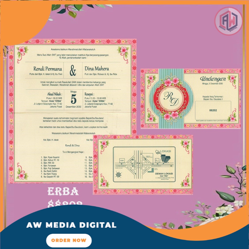 Jual ERBA 88202 Undangan Pernikahan Murah | Shopee Indonesia
