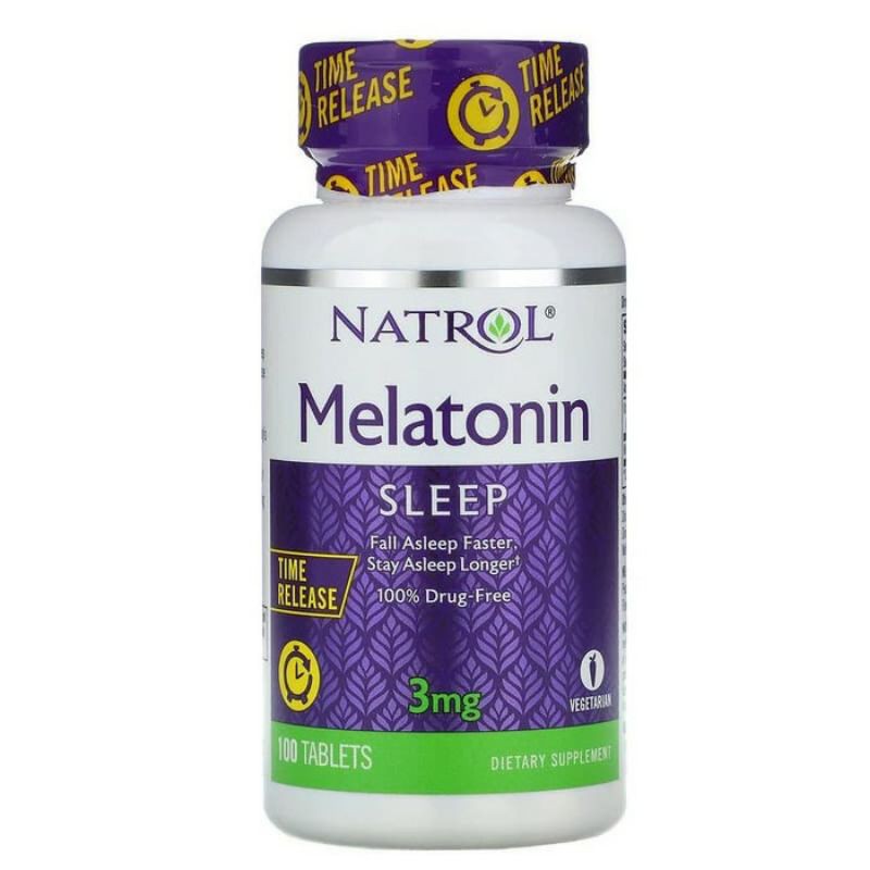 Jual Natrol Melatonin Sleep Time Release 3mg & 5mg & 10mg 100 | Shopee ...