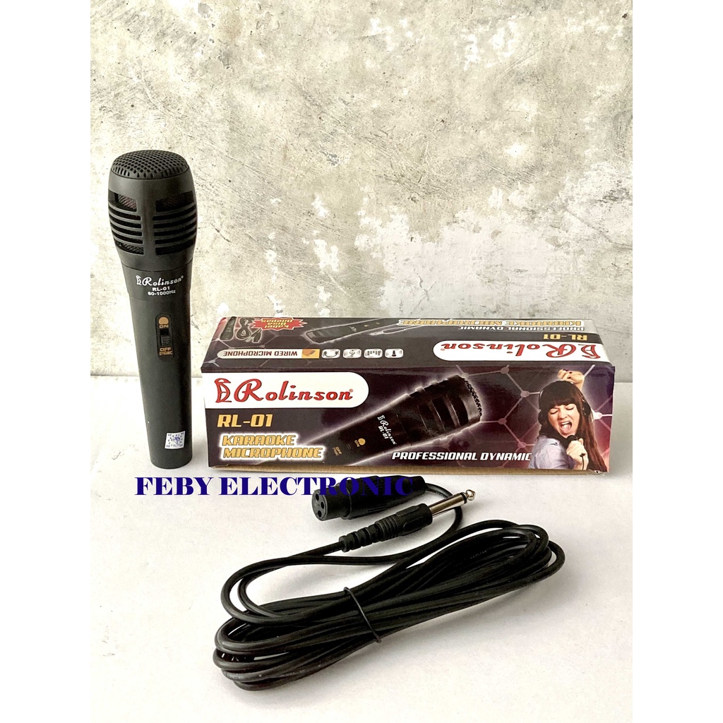 Jual Mikrofon Karaoke RL-01 Mic Kabel Mix Rolinson Microphone | Shopee ...