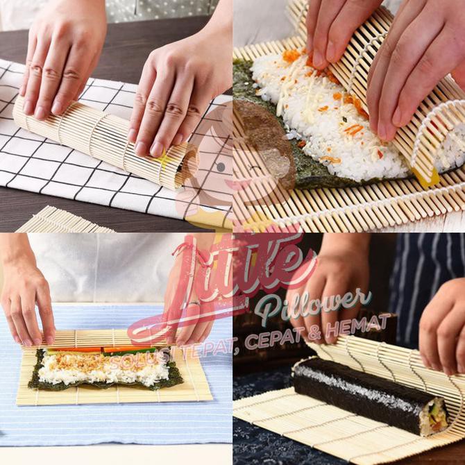 Jual Tikar bambu penggulung sushi/sushi mat/sushi roller/kimbab roller ...
