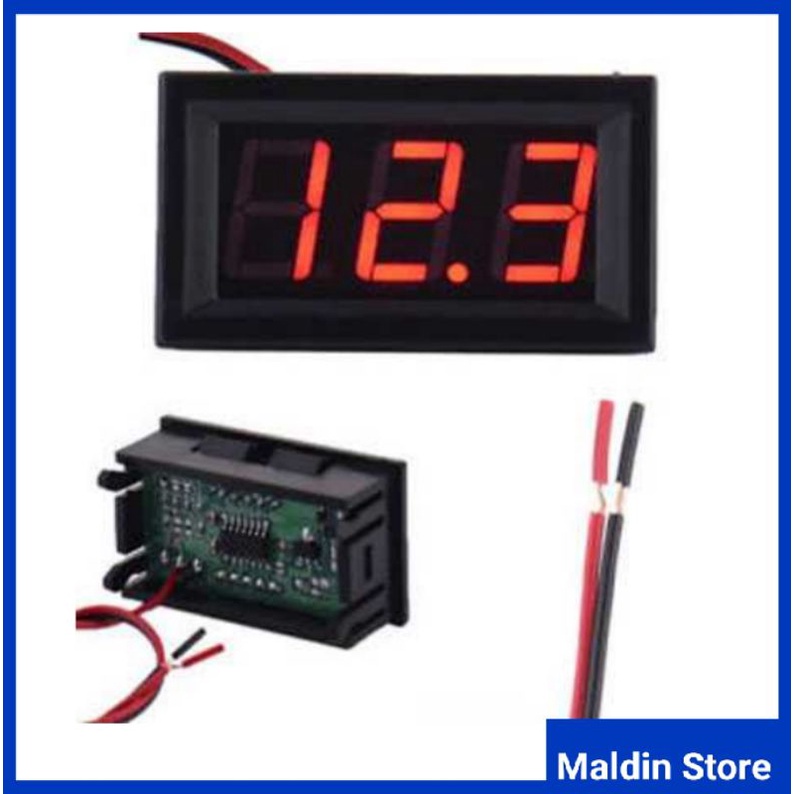 Jual Indikator Tegangan Aki Voltmeter Tegangan DC Ammeter Indikator Voltase Tegangan DC Listrik ...