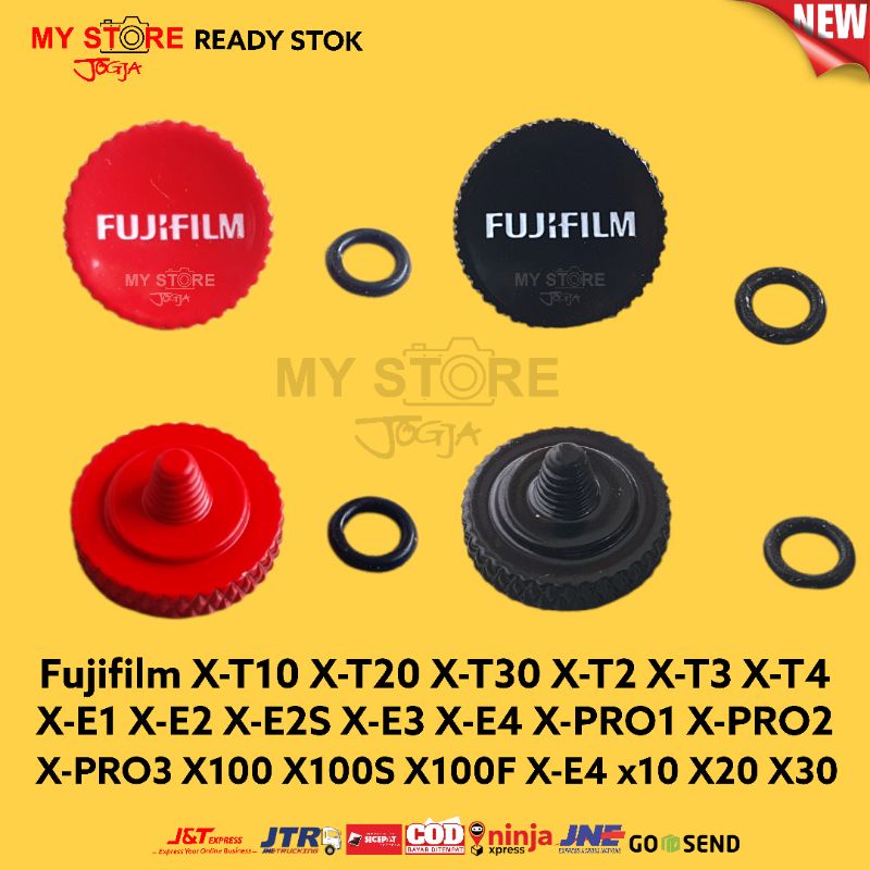 Jual Soft Shutter Release Button Camera LOGO FUJIFILM RED BLACK Cekung Copper Tembaga 11mm with ...