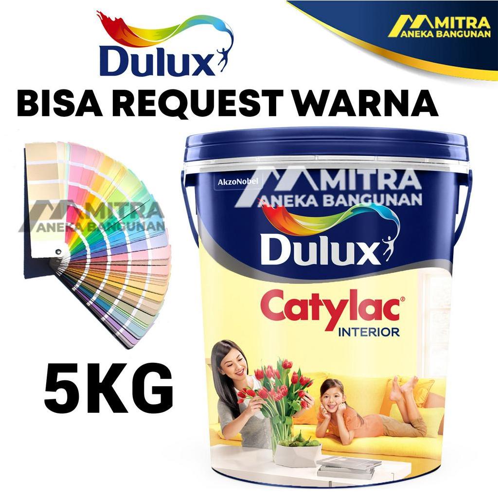 Jual CAT TEMBOK DULUX CATYLAC INTERIOR 5 KG / BISA REQUEST CUSTOM WARNA ...