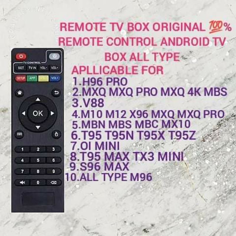 Jual Remote Untuk All Type TV Box MXQ Pro X96 T95 TX3 dll | Shopee ...