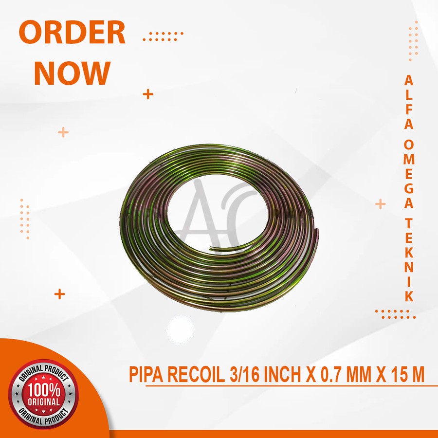 Jual PIPA RECOIL ROLL 3/16 INCH X 0,7 MM X 15 METER LEDENG BESI ANGIN ...