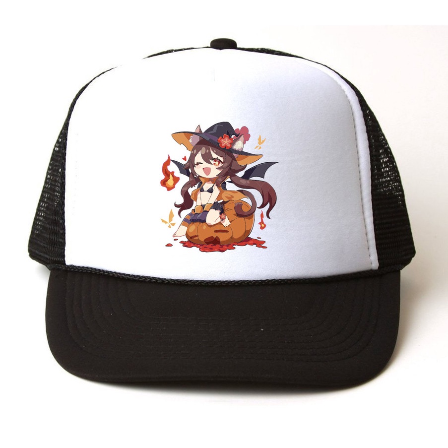 Jual Topi Trucker Gaming Hu Tao Chibi Genshin Impact | Shopee Indonesia