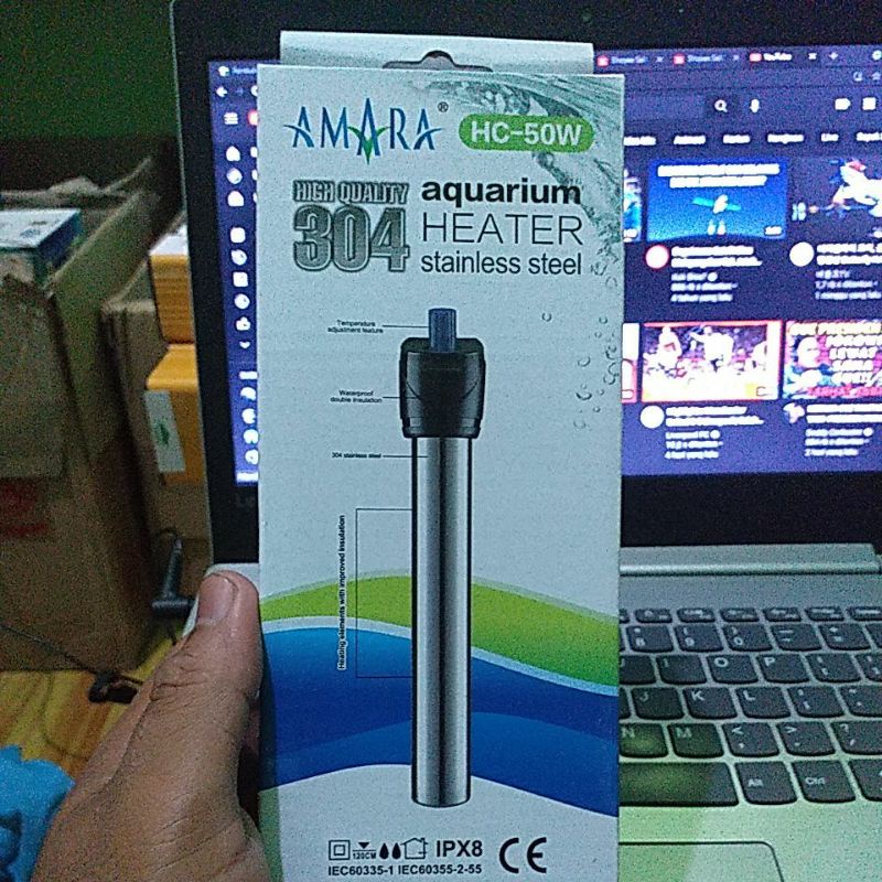 Jual AMARA HC-50 WATT / AQUARIUM HEATER STAINLESS STEEL | Shopee Indonesia