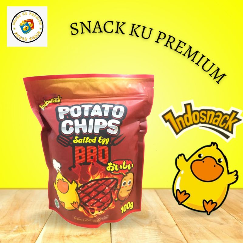Jual Indosnack Salted Egg BBQ Potato Chips 100 Gr / Kripik Kentang ...