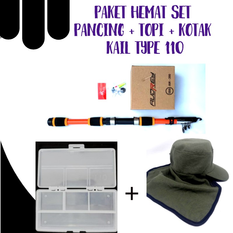 Jual Paket Set Pancing AUDREY + Kotak Kail Type 110 + Topi - Toko Hobii ...