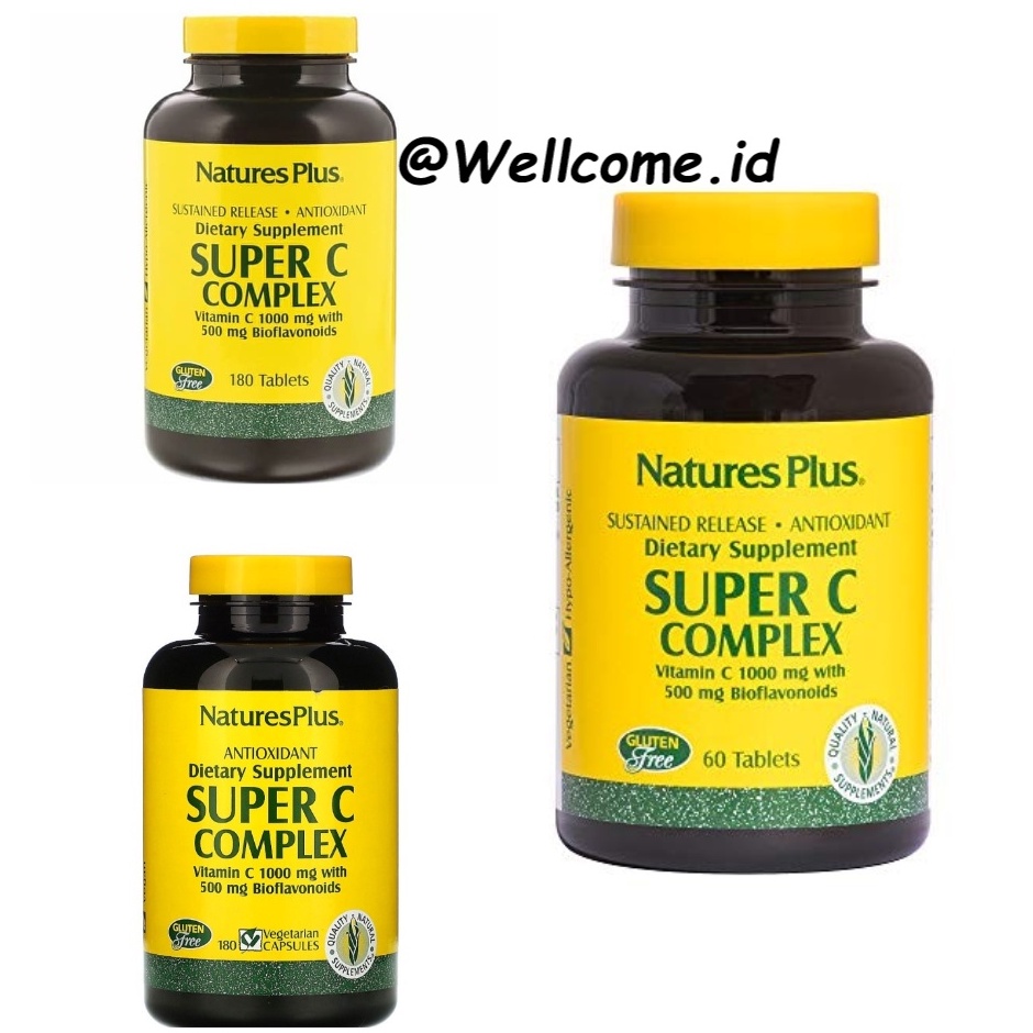 Jual NATURE'S PLUS SUPER C COMPLEX VITAMIN C 1000 mg | Shopee Indonesia