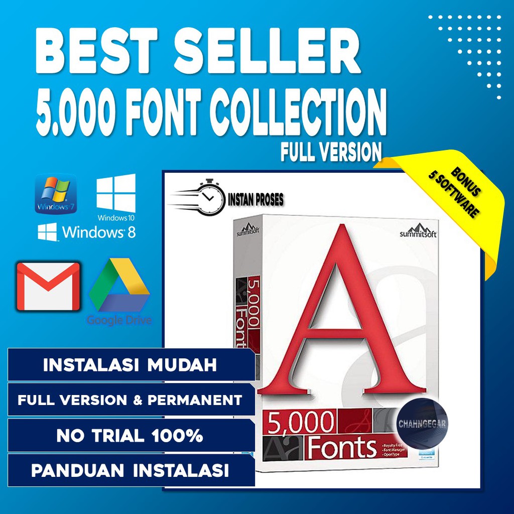 Jual Paket Summitsoft 5000 Fonts Premium Unik Master Collection ...