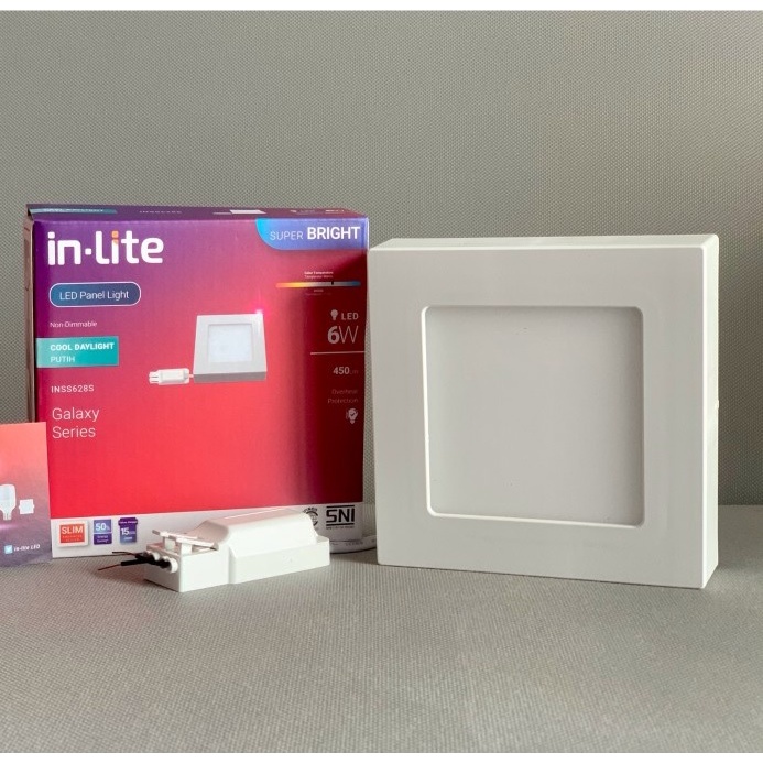 Jual IN LITE LED Panel 6W 6 WATT PERSEGI KOTAK Outbow Ditempel ...
